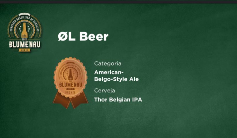 Cervejaria Artesanal ØL Beer ganha medalha de bronze com a Thor Belgian ...