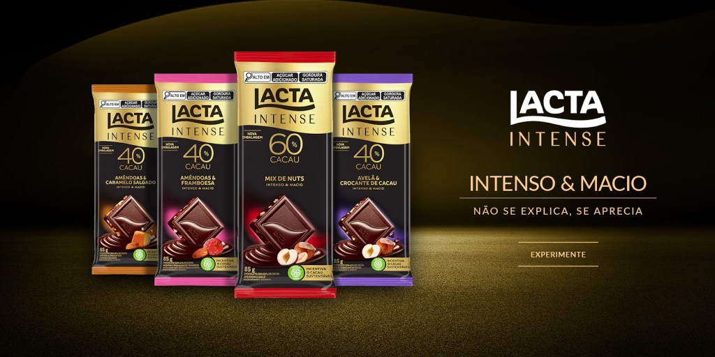Lacta Intense reforça sua essência com novas embalagens, trazendo mais ...